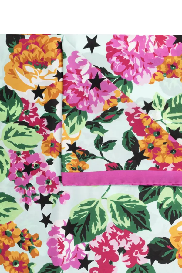 Kenzo Silk Scarf With Floral Motif