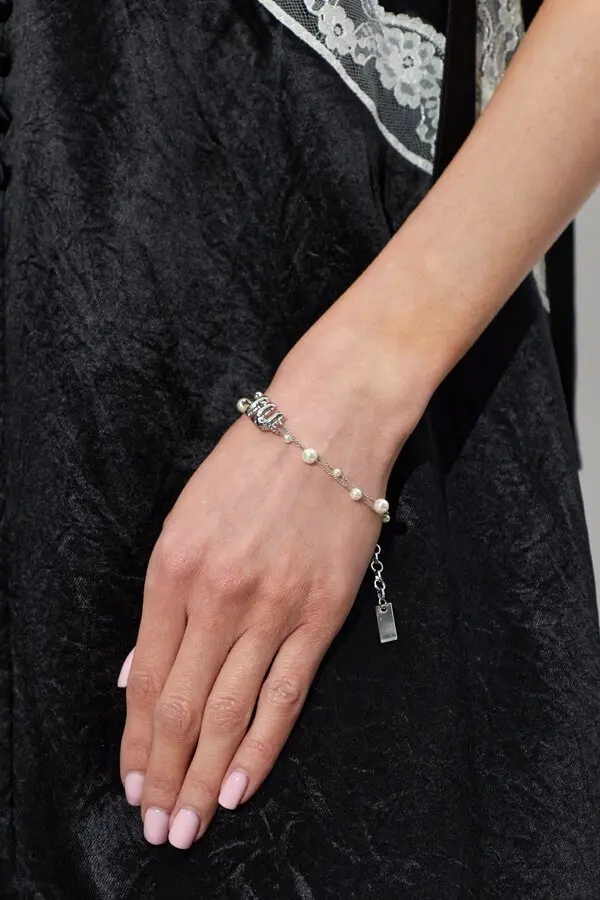 Marc Jacobs Bracelet With Faux Pearl - Silver