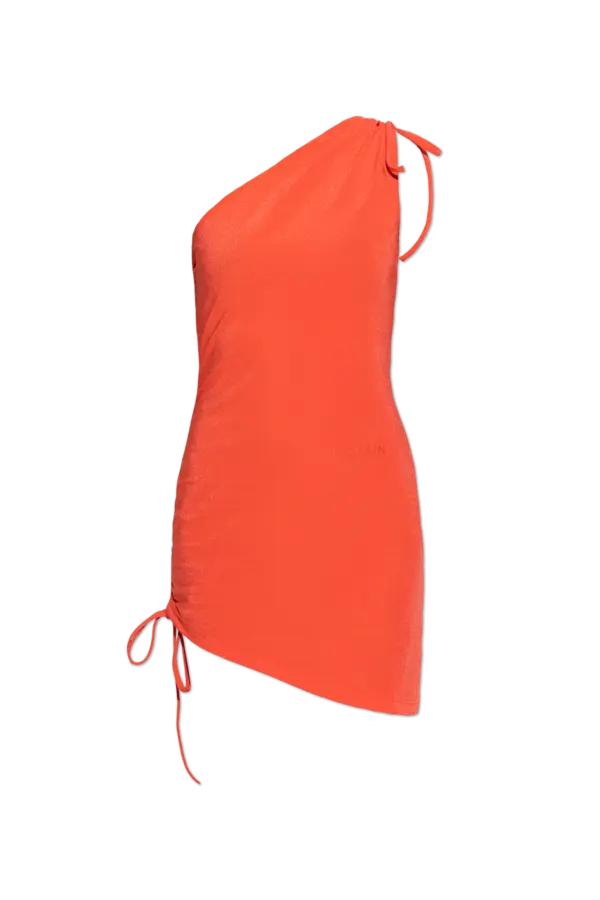 Balmain Beach Dress With Embroidered Logo - Orange