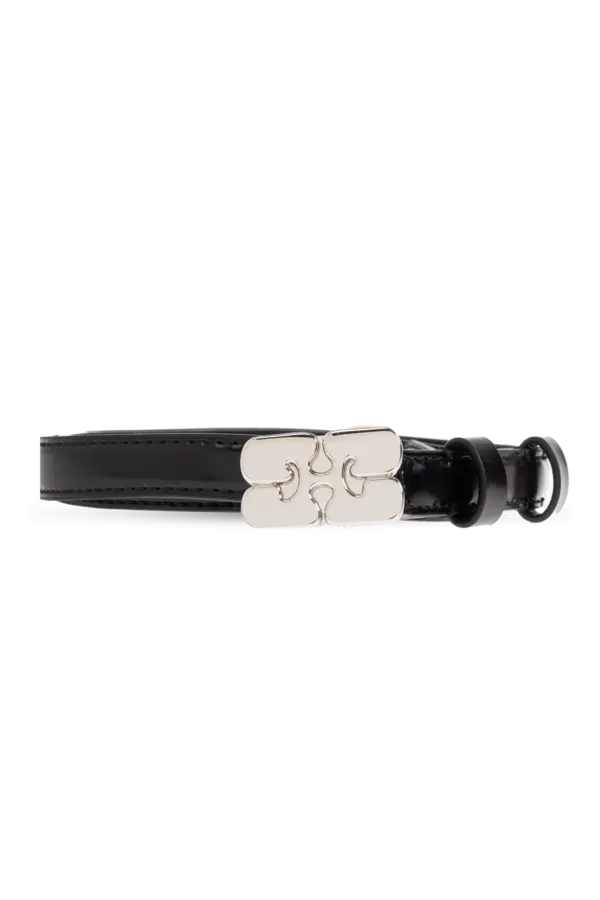 GANNI Eco Leather Belt - Black