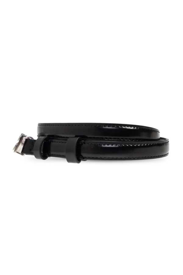 GANNI Eco Leather Belt - Black