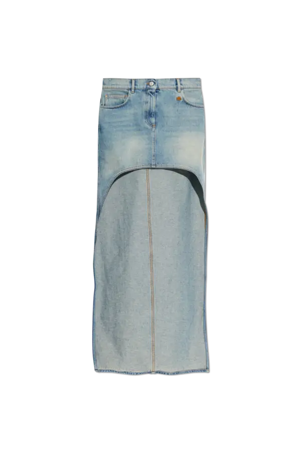 COURREGES Asymmetrical Denim Skirt - Blue
