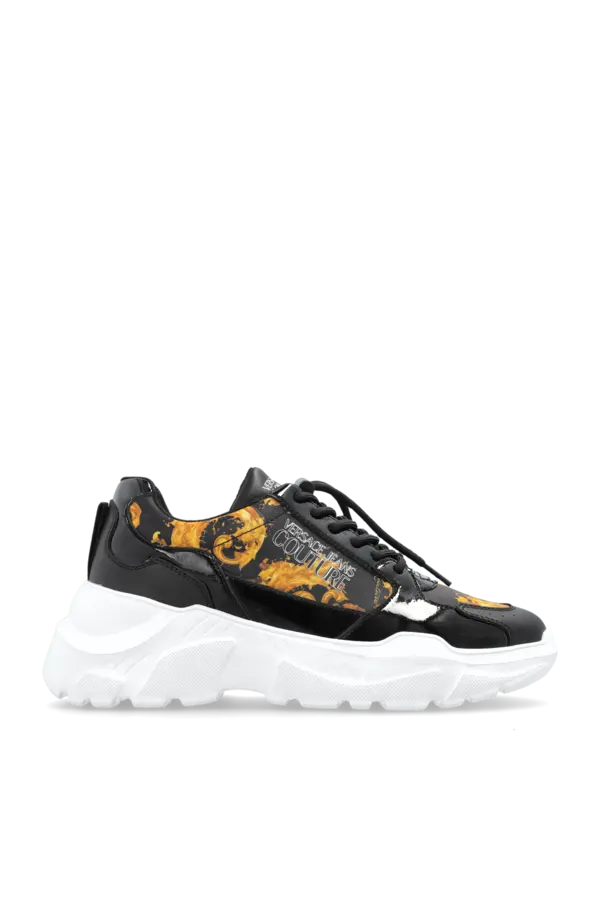 Versace Barocco Pattern Sneakers - Black