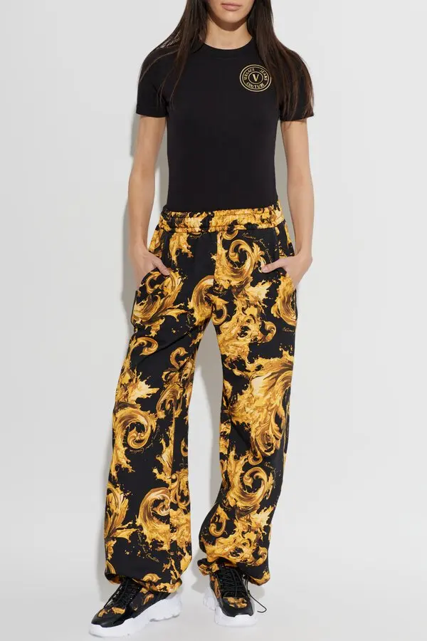 Versace Barocco Pattern Sneakers - Black
