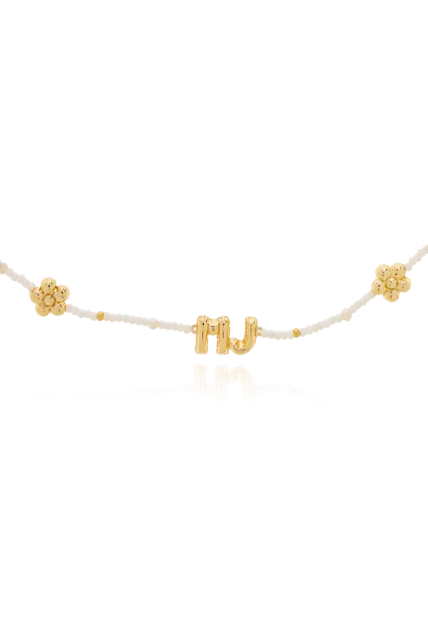 Marc Jacobs Floral Motif Necklace - Gold