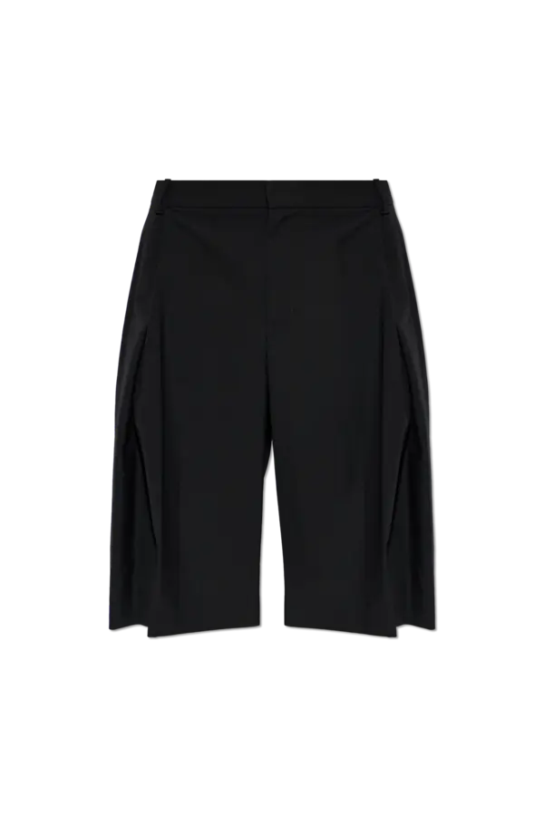 Casablanca Wool Shorts With Pleats - Black