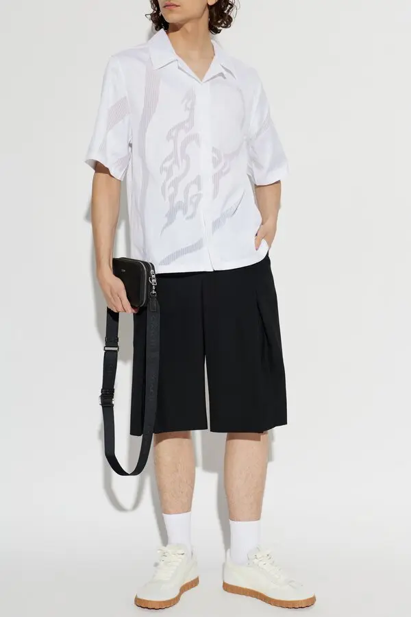 Casablanca Wool Shorts With Pleats - Black
