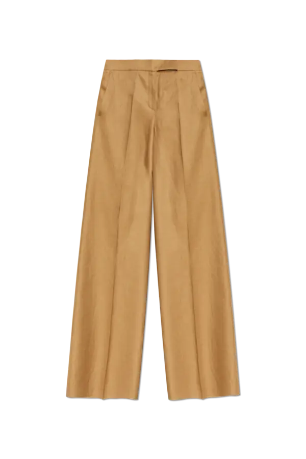 Max Mara Linen Trousers ‘badesse - Beige