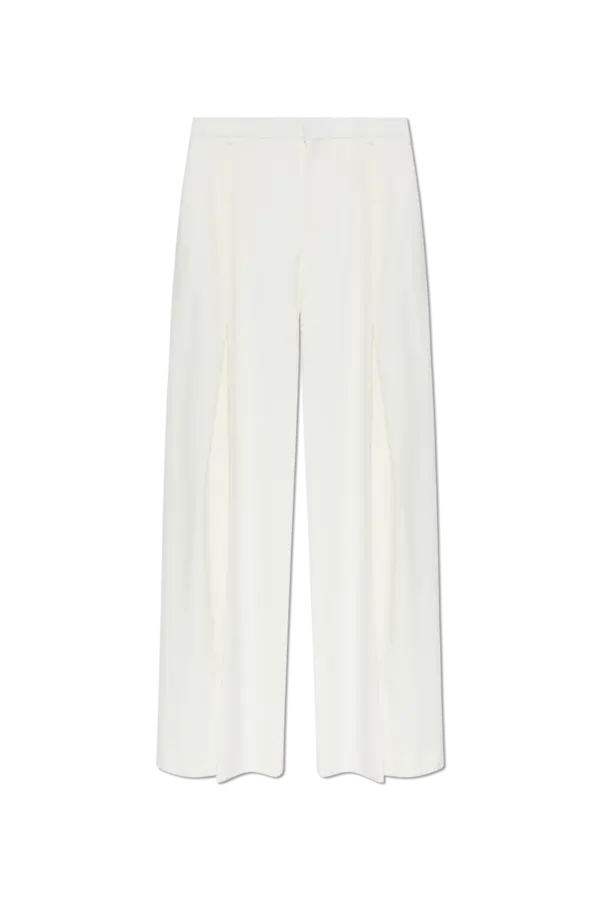 Casablanca Wool Trousers With Pleats - White
