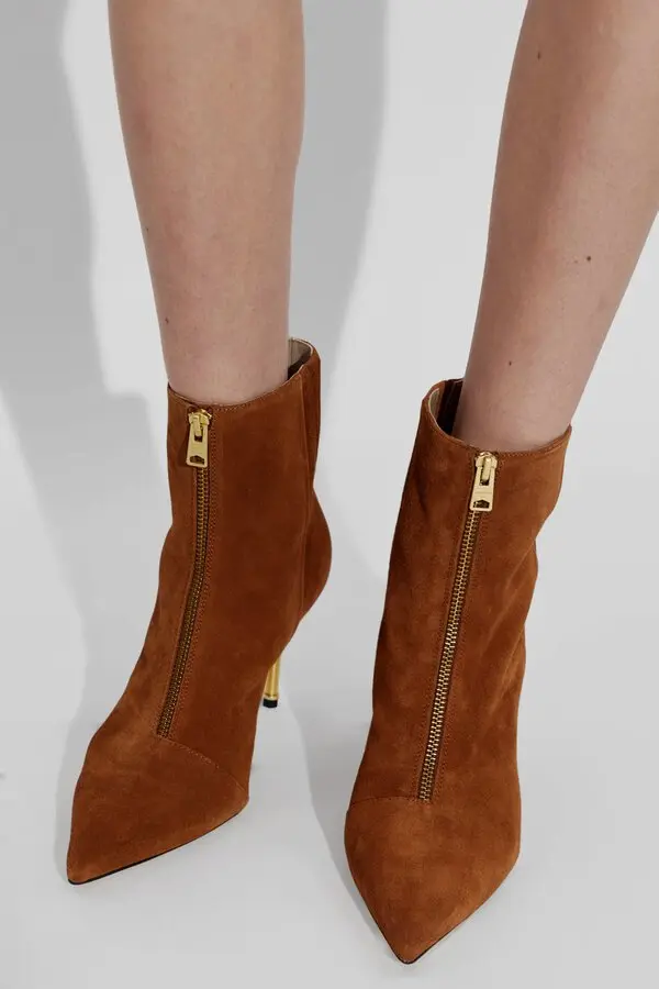 ALLSAINTS Natasha Heeled Ankle Boots - Brown
