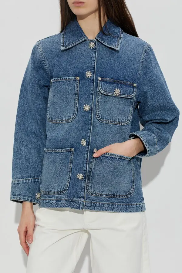 ALLSAINTS Bex Denim Jacket - Navy Blue