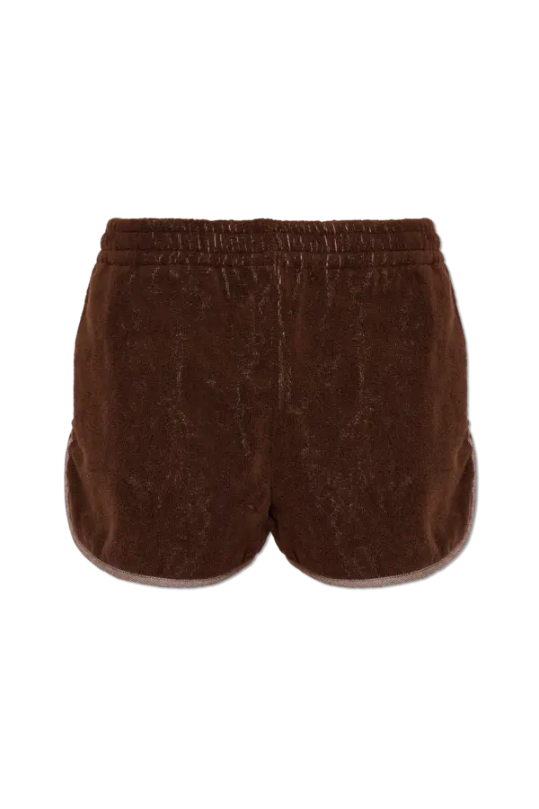 Versace Terry Cotton Shorts - Brown