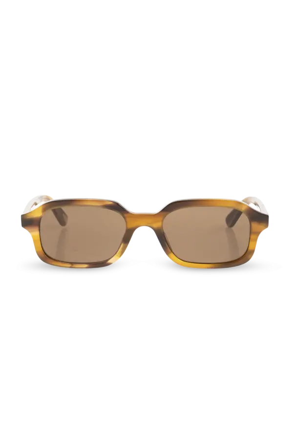 Alexander McQueen Rectangle Sunglasses - Brown