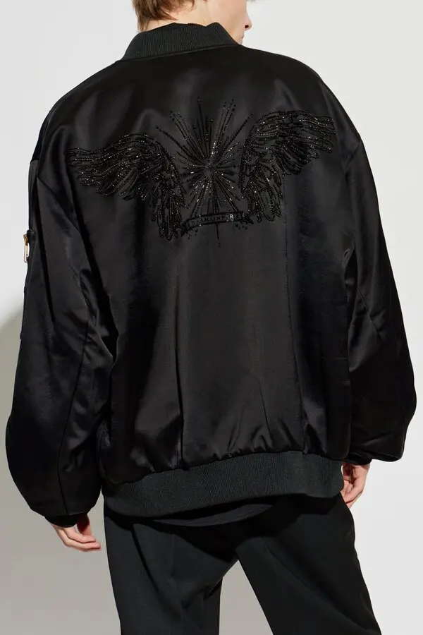 Balmain Bomber Jacket With Shimmering Appliqués