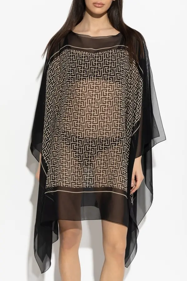 Balmain Silk Poncho