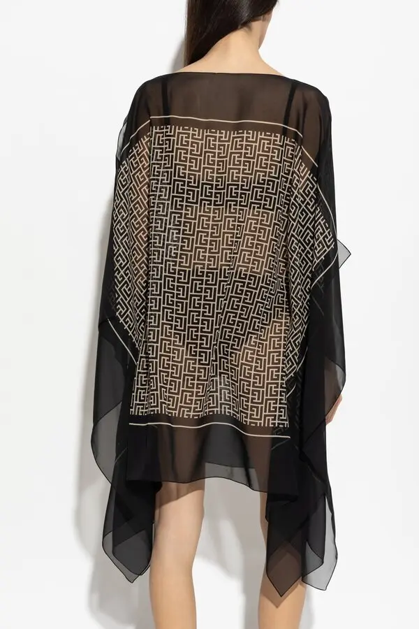 Balmain Silk Poncho