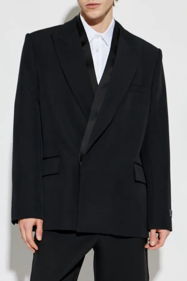 Balmain Wool Blazer With Double Vent