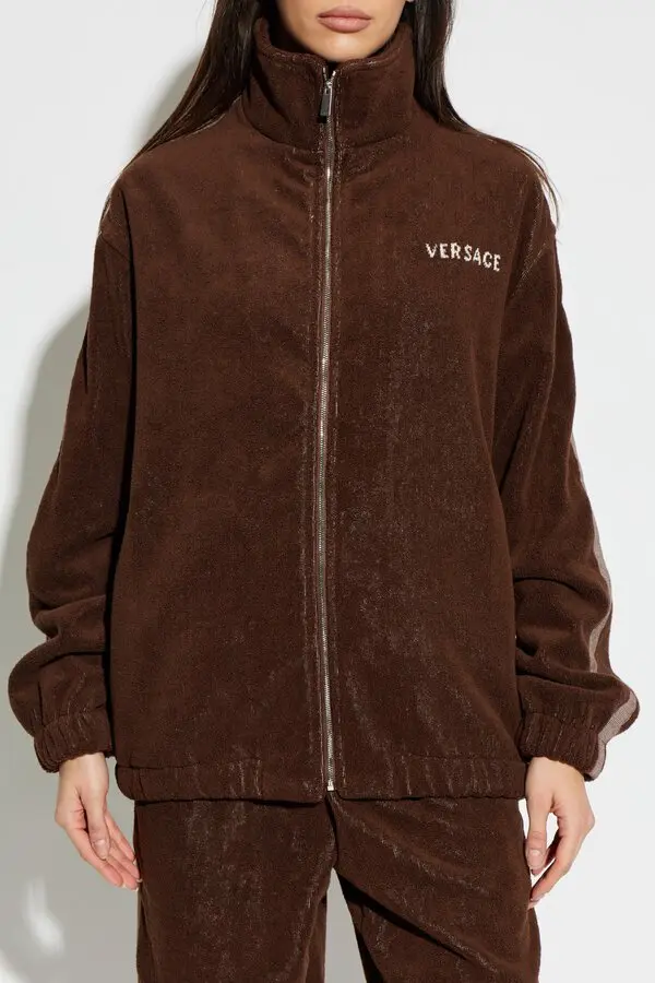 Versace Cotton Terry Sweatshirt - Brown