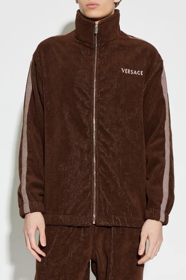Versace Cotton Terry Sweatshirt - Brown