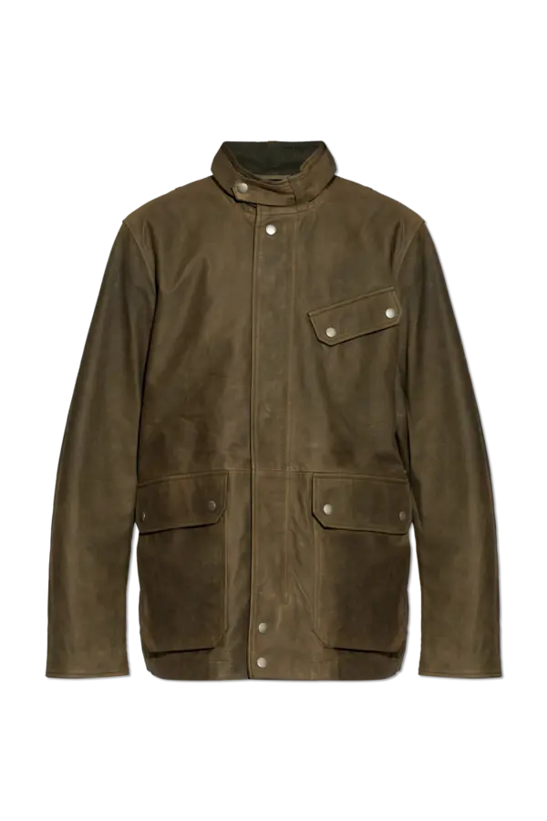 Rag & Bone Leather Jacket With Pockets - Green