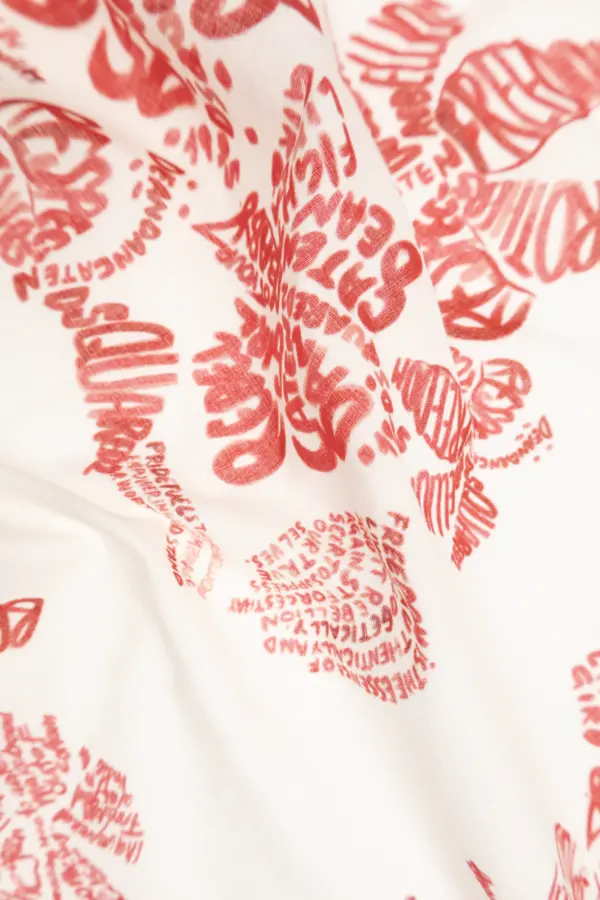 Dsquared2 Scarf With Print - Cream