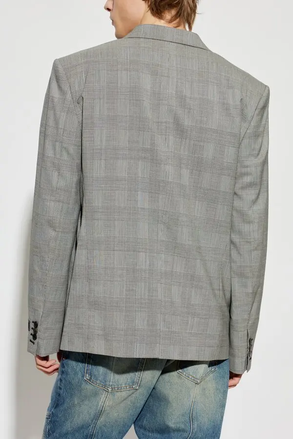 Balmain Checked Pattern Blazer