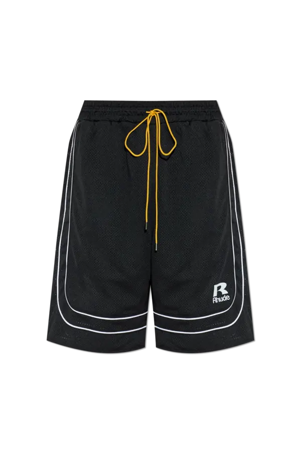 Rhude Logo-print Mesh Shorts - Black