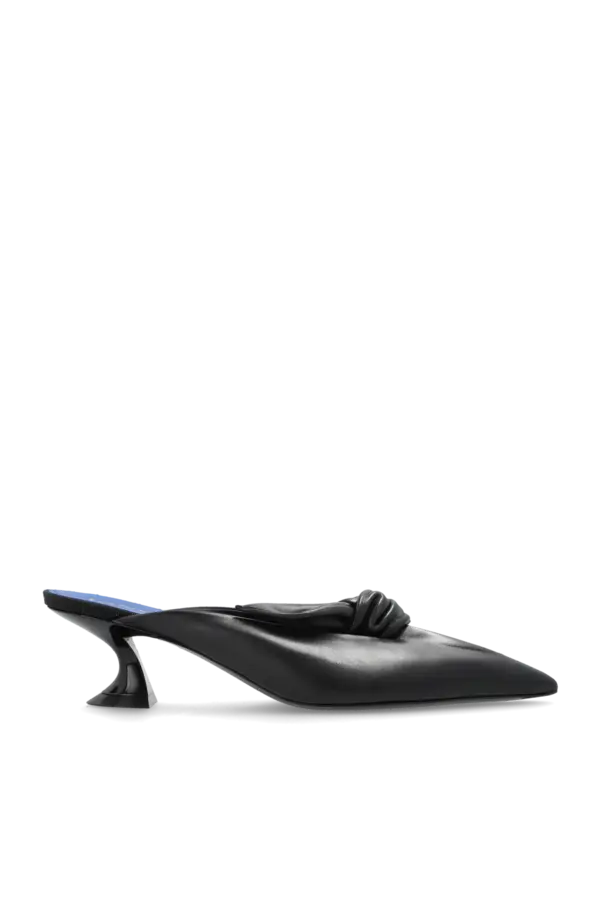 LANVIN Leather Heeled Mules - Black