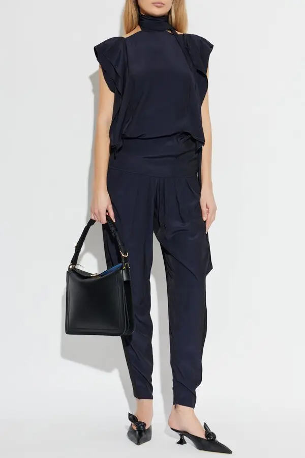 LANVIN Leather Heeled Mules - Black