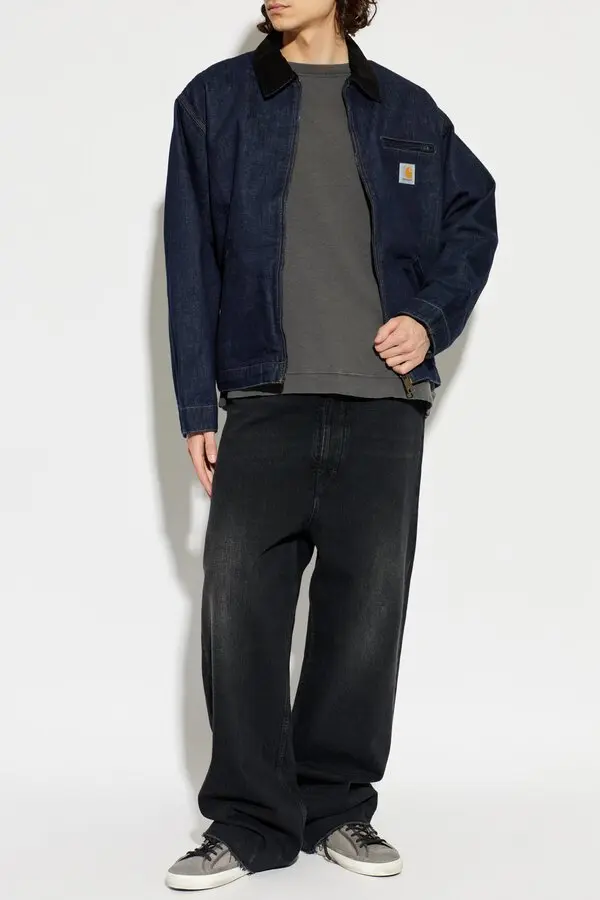 Carhartt Work In Progress Og Detroit Denim Jacket - Navy Blue