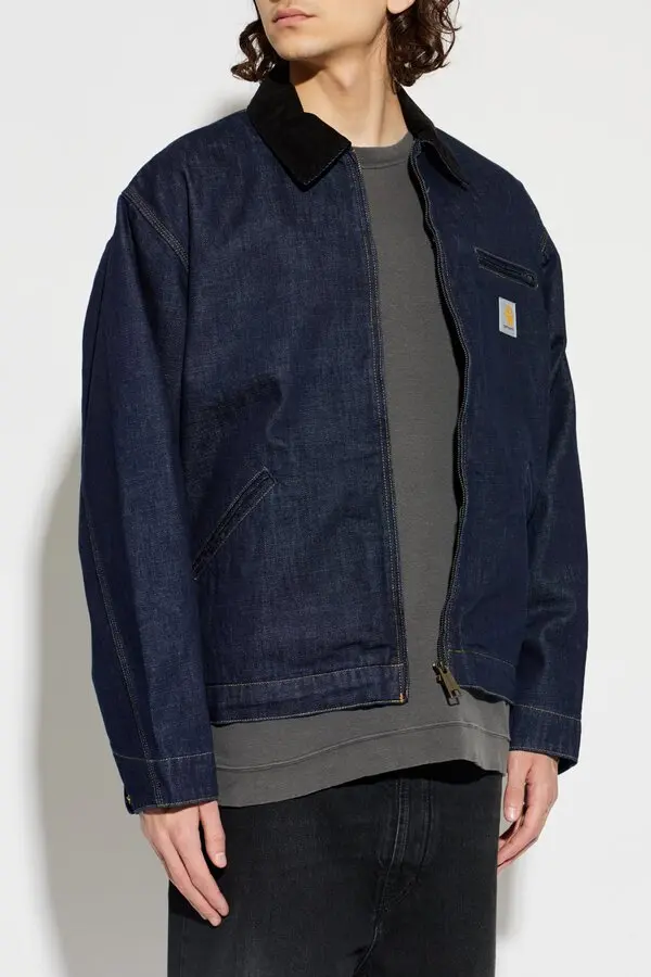 Carhartt Work In Progress Og Detroit Denim Jacket - Navy Blue