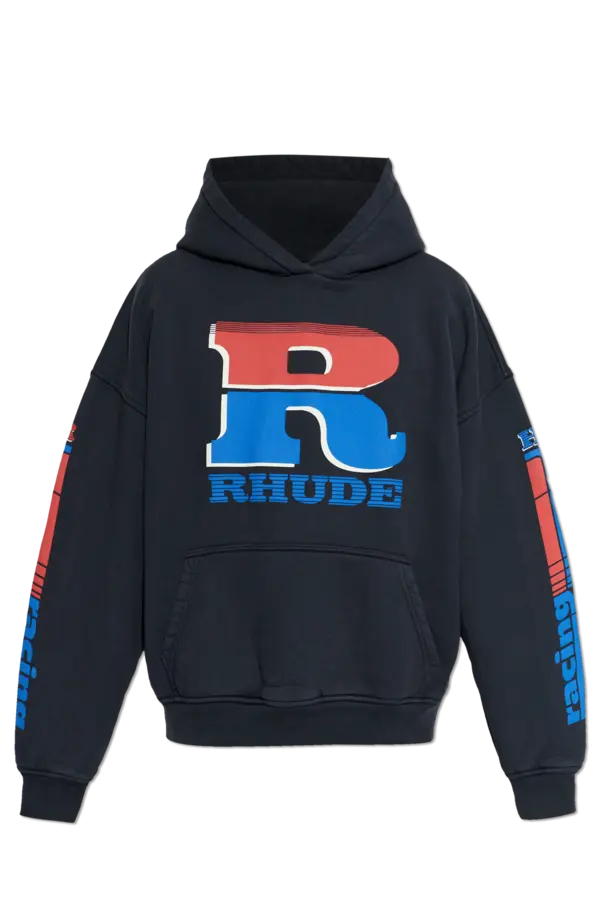 Rhude Logo Printed Sweatshirt - Black