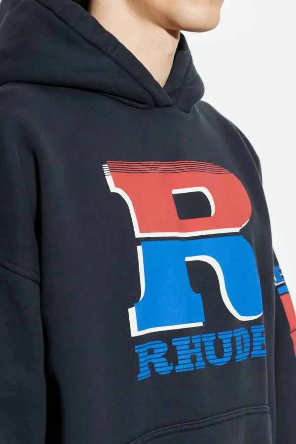 Rhude Logo Printed Sweatshirt - Black