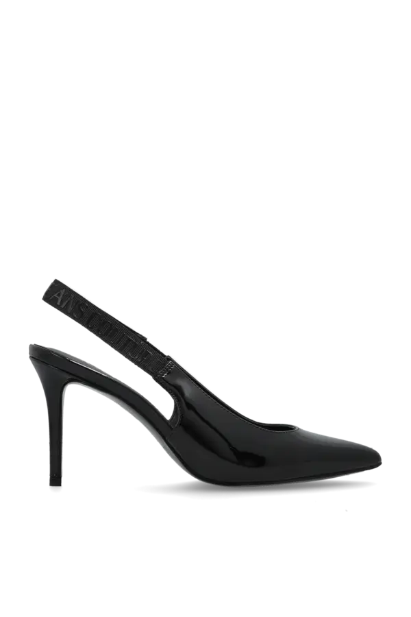 Versace Slingback Heeled Shoes - Black
