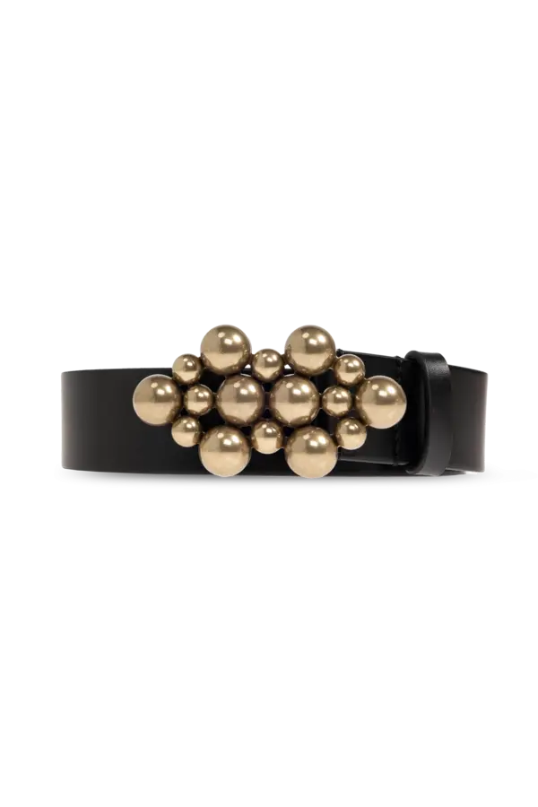 Isabel Marant Vickia Leather Belt - Black