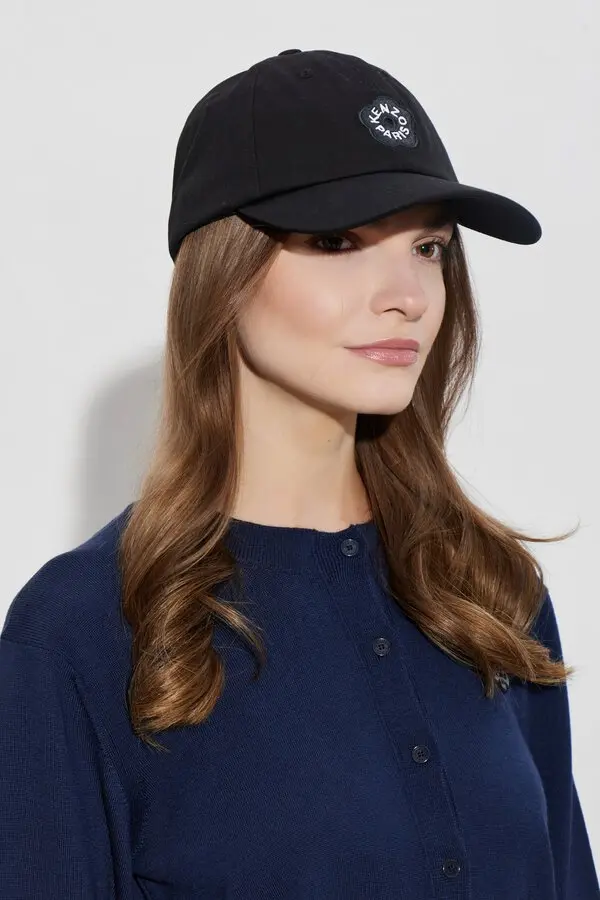 Kenzo Cap With Embroidered Logo - Black