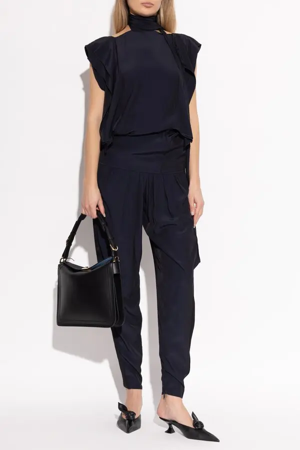 LANVIN Asymmetrical Cut Top - Black