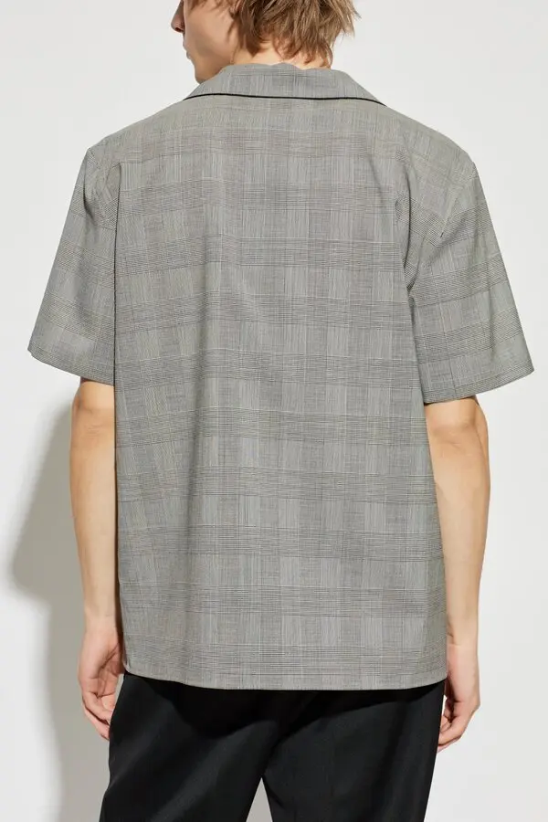 Balmain Checked Pattern Shirt - Grey