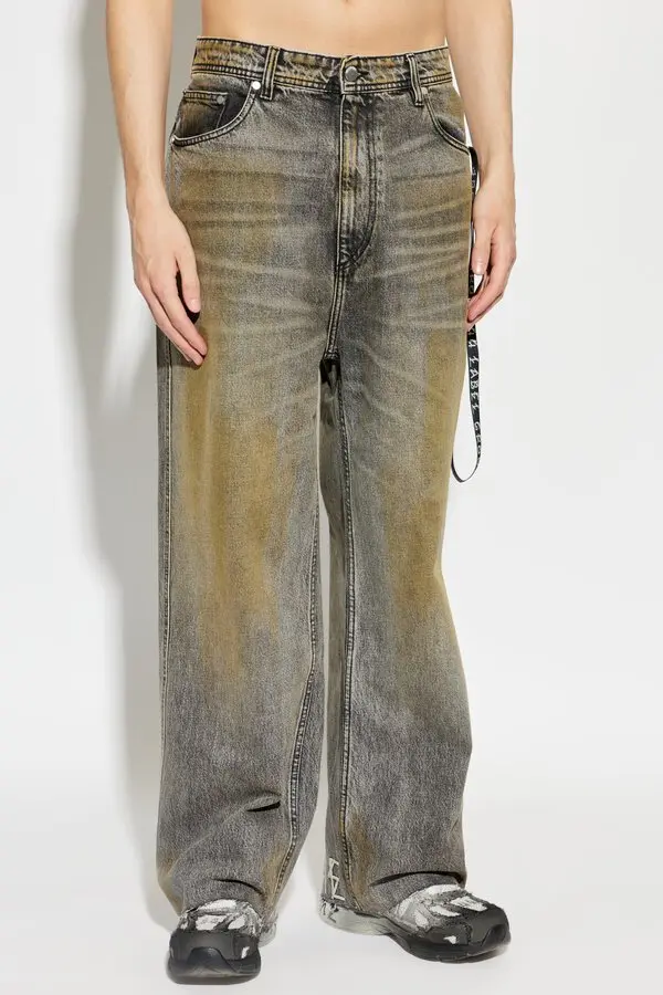 44 LABEL GROUP Vintage-effect Straight Jeans - Grey