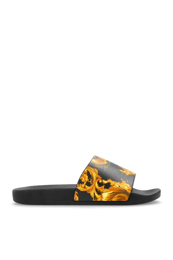Versace Rubber Slides - Black