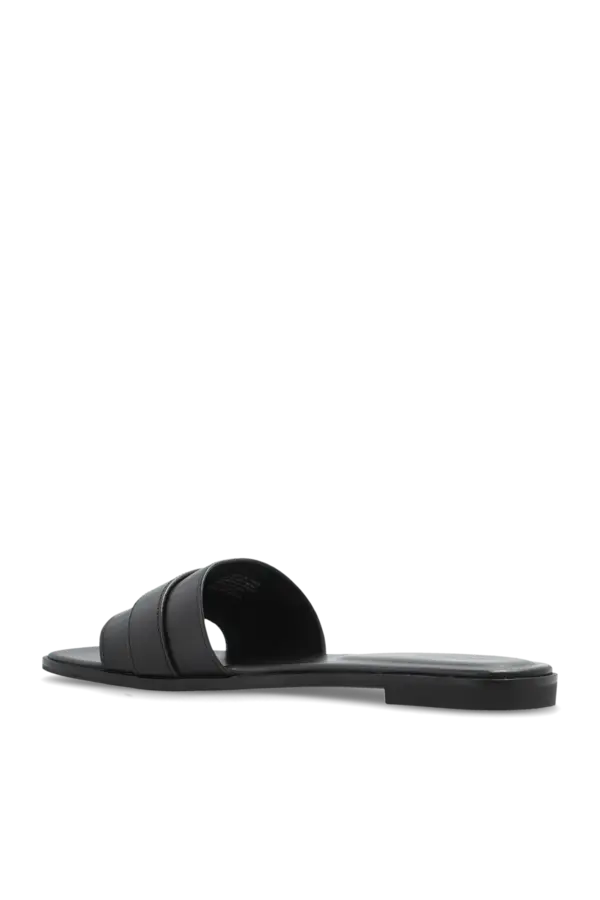 Tory Burch Romy' Leather Slides - Black