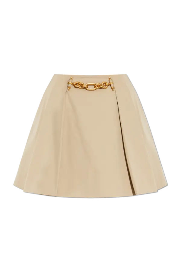 Balmain Short Skirt With Darts - Beige