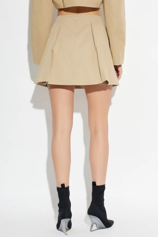 Balmain Short Skirt With Darts - Beige