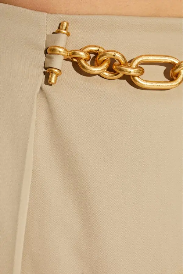 Balmain Short Skirt With Darts - Beige