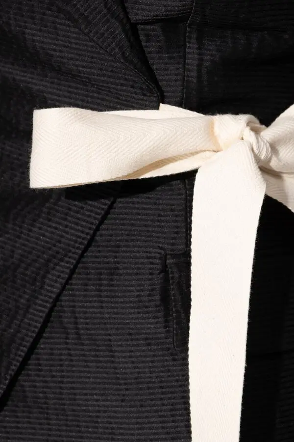 LANVIN Blazer With Decorative Tie - Black