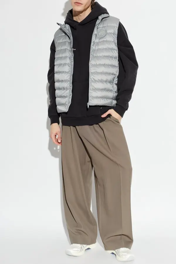 Canada Goose Padded Down Vest With Stand-up Collar - Grey