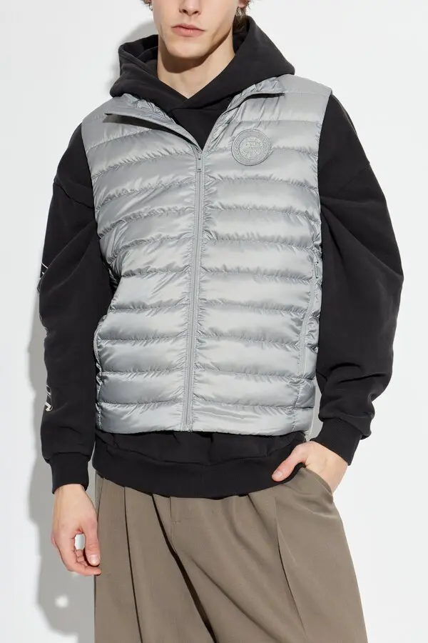 Canada Goose Padded Down Vest With Stand-up Collar - Grey