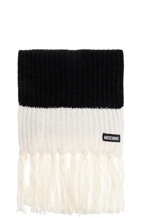 Moschino Scarf With Logo - Black