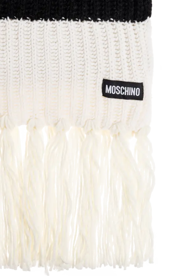 Moschino Scarf With Logo - Black