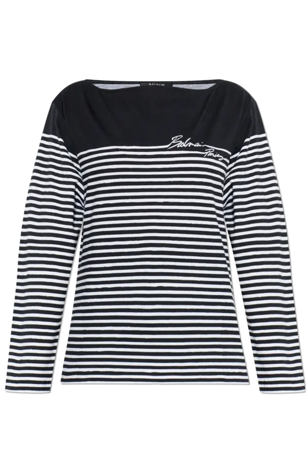Balmain Striped Pattern Top
